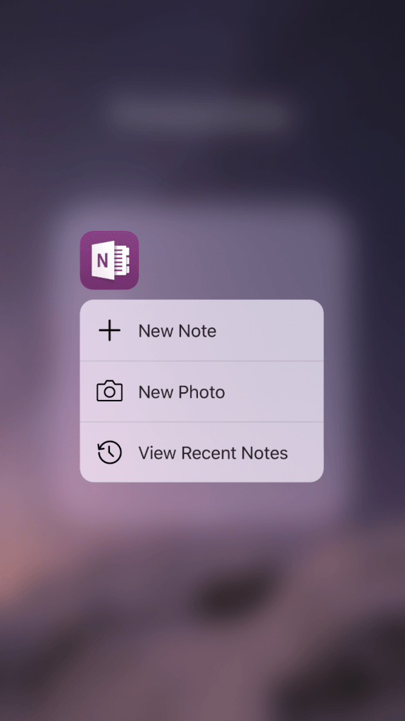 Microsoft OneNote iOS uygulamasına 3D Touch desteği geldi Microsoft OneNote iOS uygulamasına 3D Touch desteği geldi