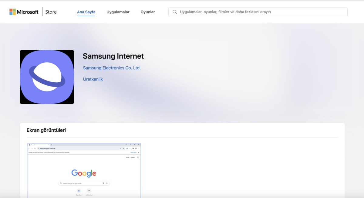 Samsung'un internet tarayıcısı Windows PC'lere geldi