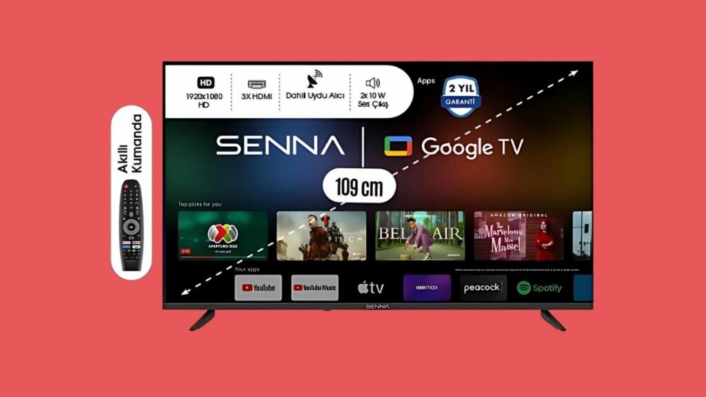 Senna 43 İnç Full HD Google TV 43SNF9000F BİM’de İndirimde